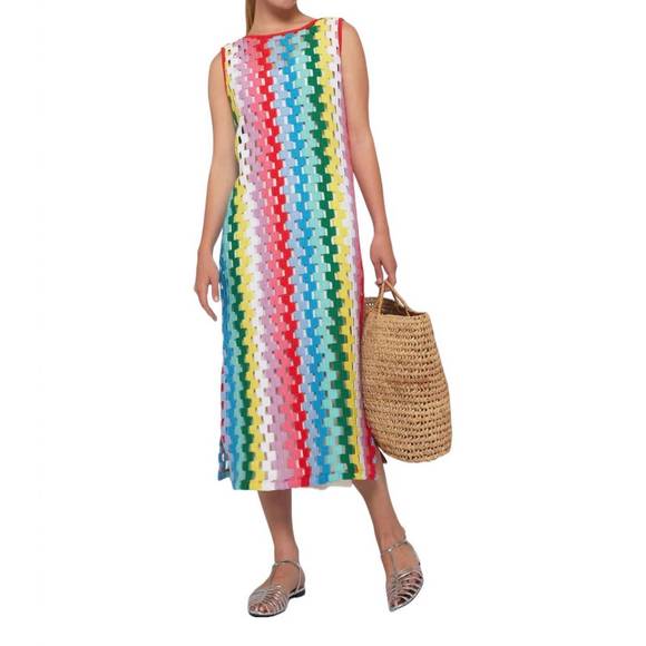 Vilagallo | Dresses | New Vilagallo Cindy Crochet Dress In Multi Color ...